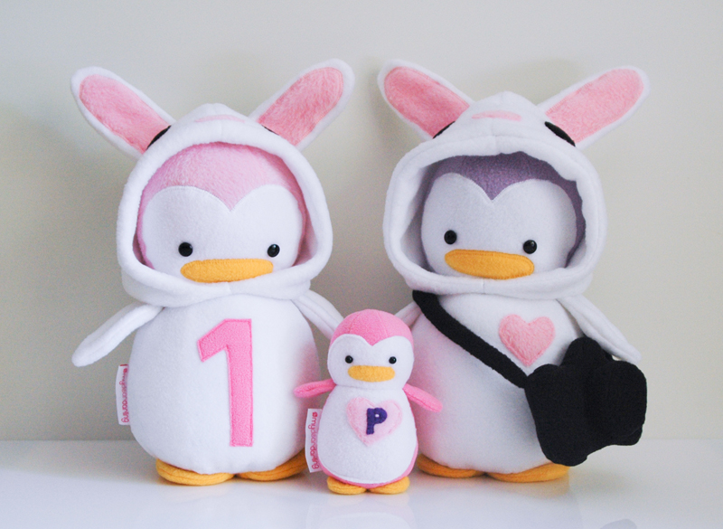 Bunny Rabbit Penguin Family – MyDearDarling